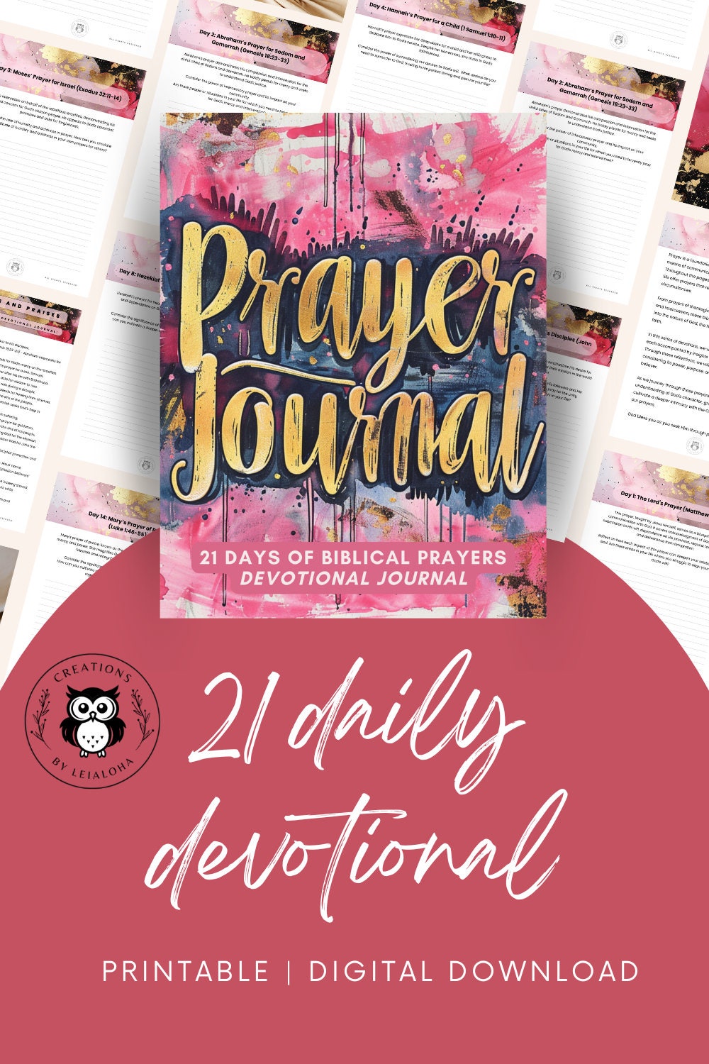 Printable Prayer Journal - 21 Days of Biblical Prayers Journal, PDF ...