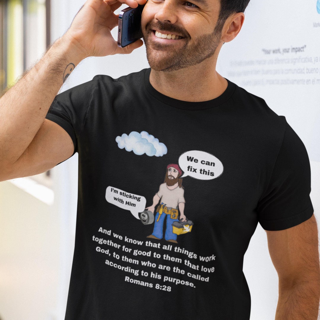 Funny Christian T-shirt Jesus and Duct Tape Christian Handyman ...