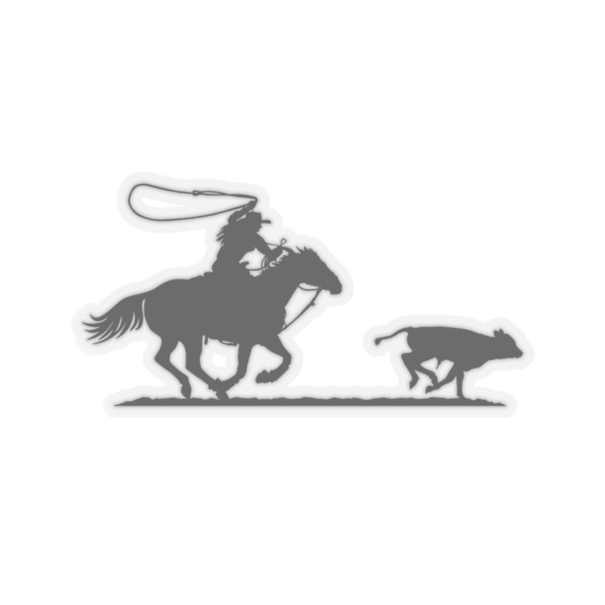 Breakaway Roping Cowgirl and Calf Sticker - Etsy