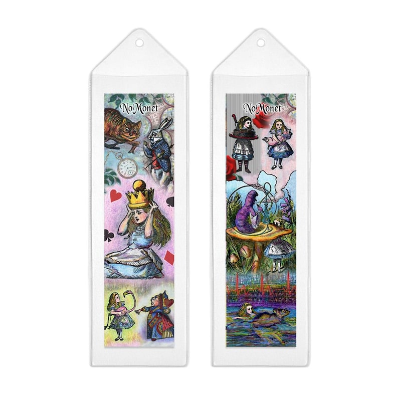 Alice in Wonderland Bookmark - Printed Plastic Bookmark - Etsy