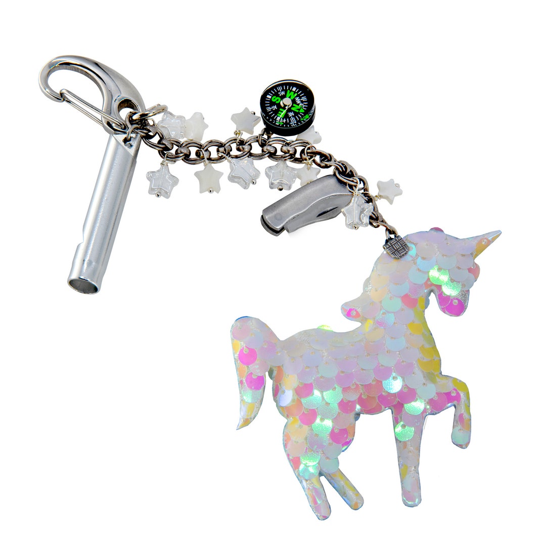 Emergency Charm - White Unicorn Purse and Backpack Charm for ...