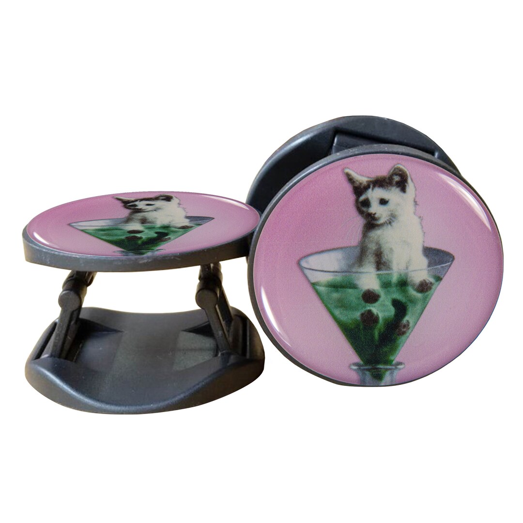 Kitten-tini Funny Cat Adjustable Mobile Phone Stand Holder - Feline ...