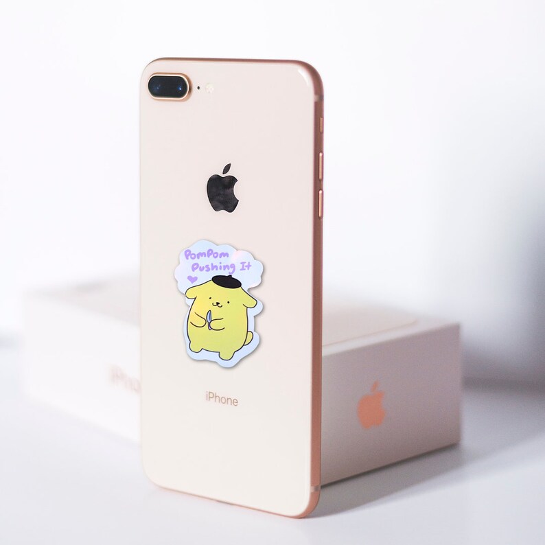 Cute Pom Pom Pushing It Sticker - Etsy
