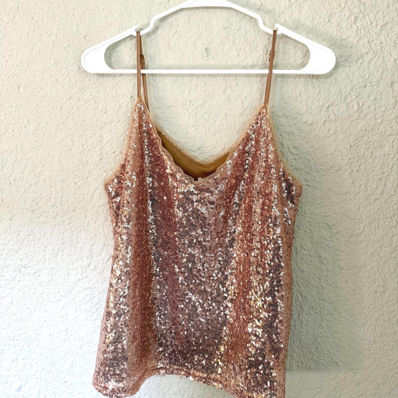 Gold Sequin Top - Etsy