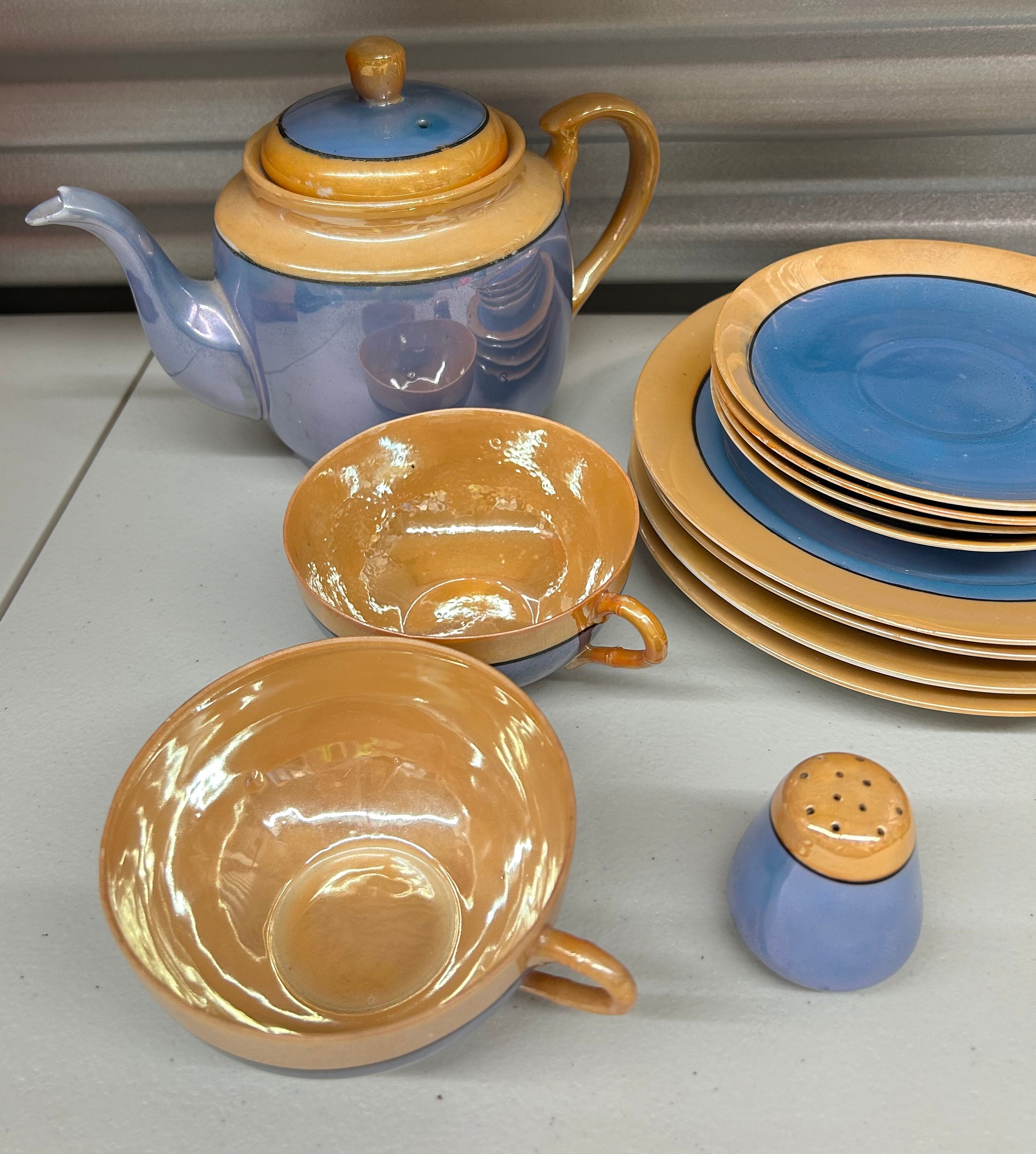 Vintage Japanese Lusterware China Luncheon Tea Set - Etsy