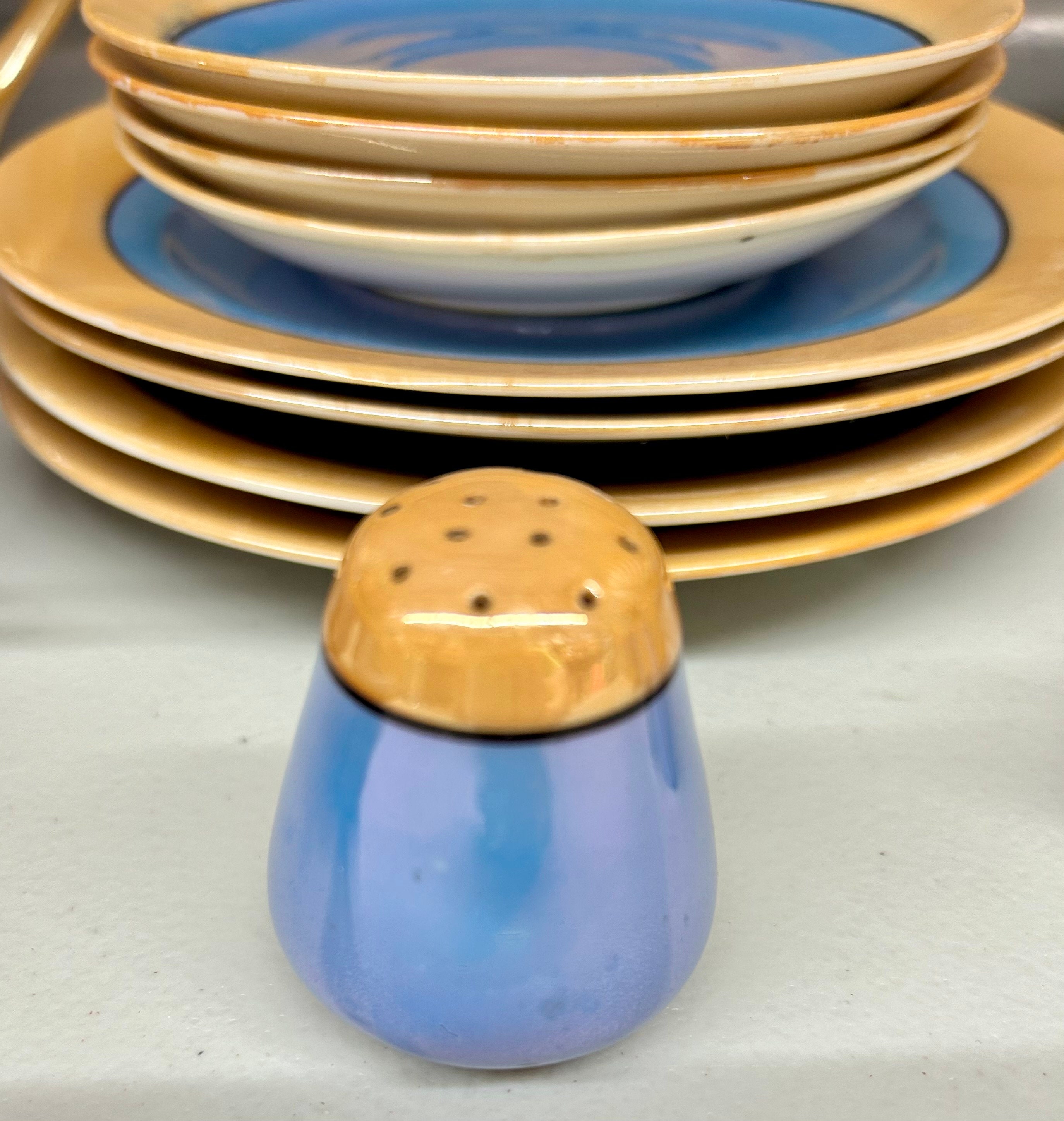 Vintage Japanese Lusterware China Luncheon Tea Set - Etsy