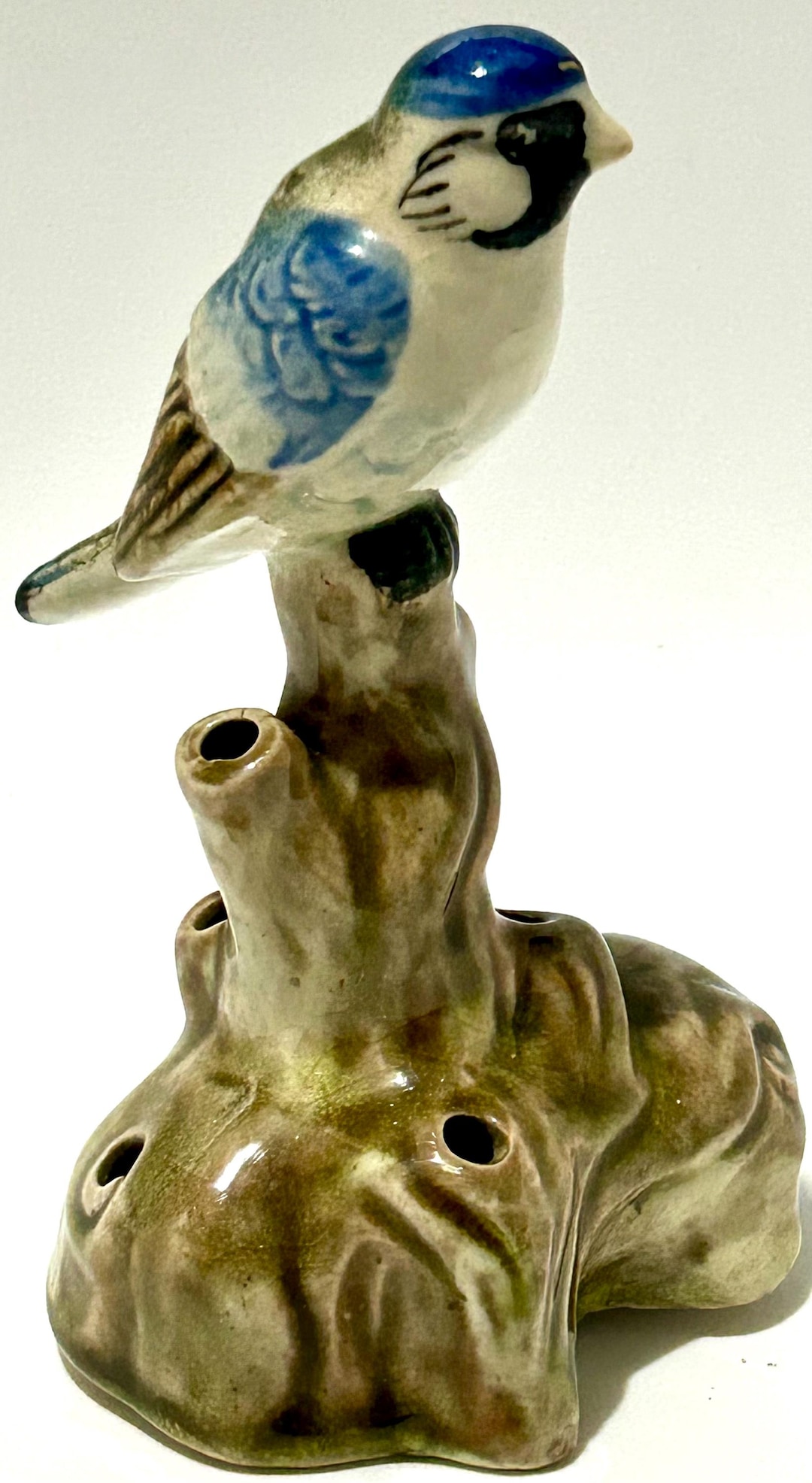 Blue Song Bird Flower Frog. Made in Japan - Etsy