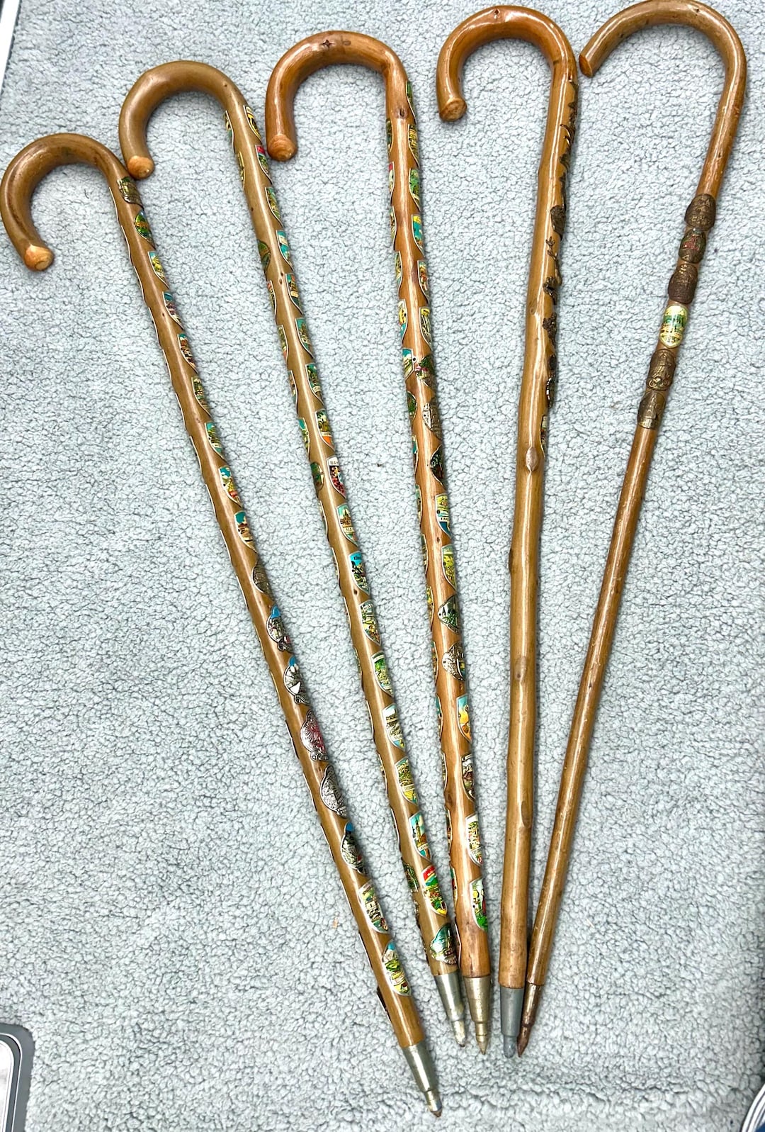 Collectible Vintage German Walking Stick Wanderstock With 6 Badges - Etsy
