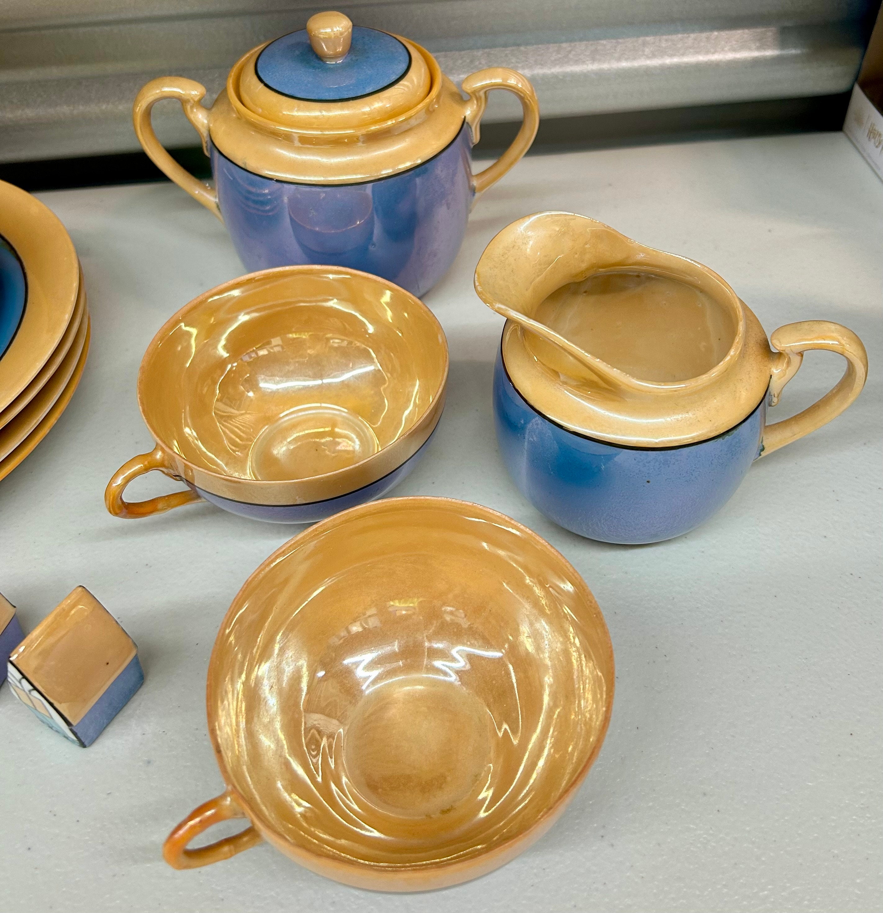 Vintage Japanese Lusterware China Luncheon Tea Set - Etsy