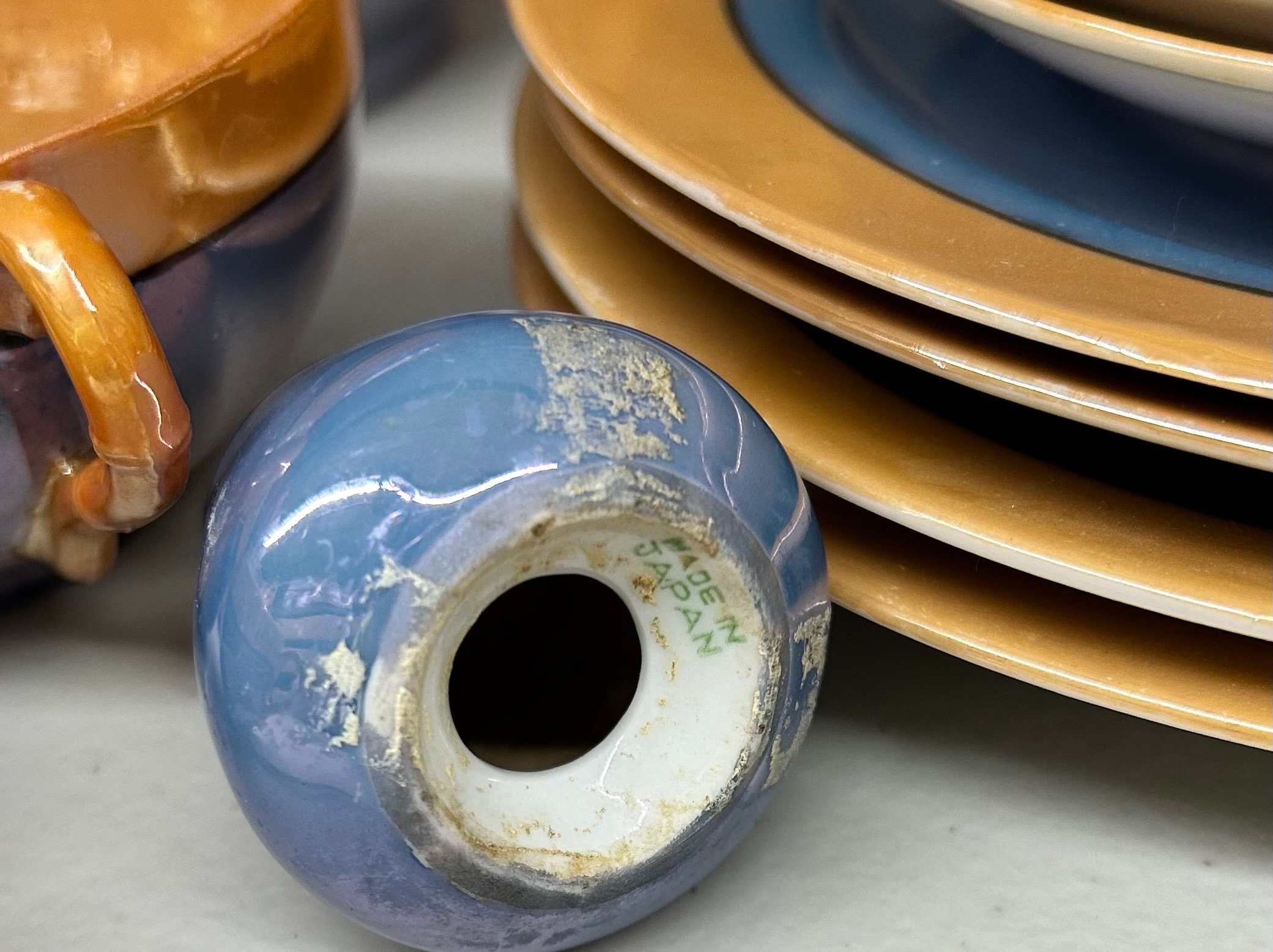 Vintage Japanese Lusterware China Luncheon Tea Set - Etsy