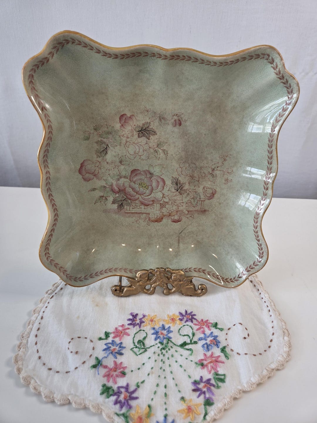 Vintage Calyx Adam Ware Hand Painted Ruffled Plate - Etsy Canada