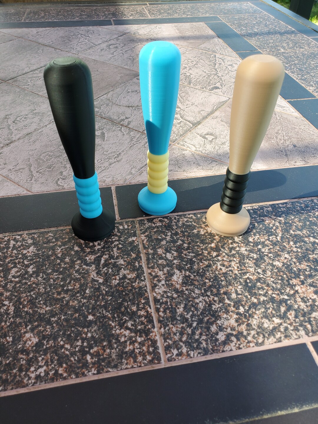 Baseball Bat Toilet Bolt Covers With Grip – Sports Bathroom Decor ...
