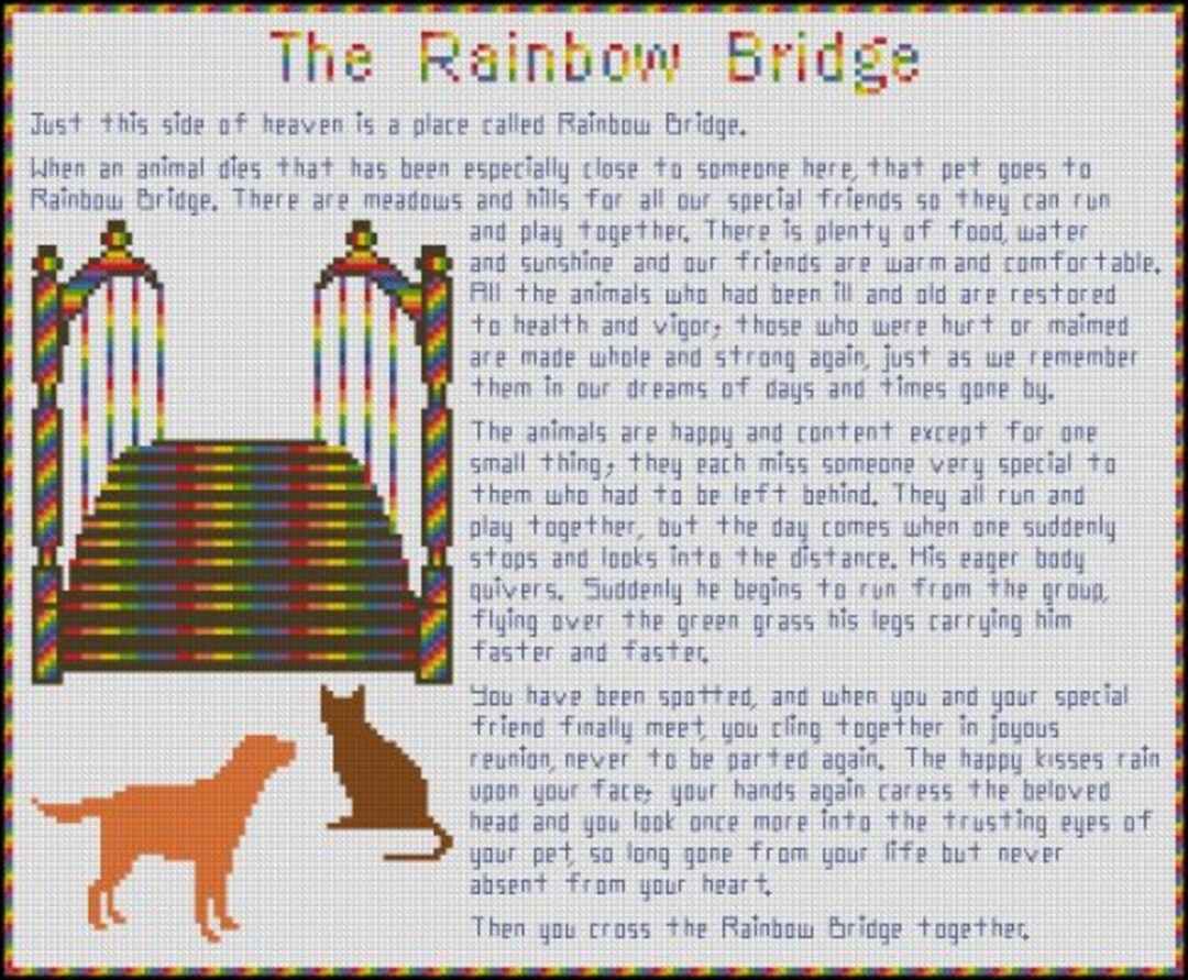 The Rainbow Bridge PDF for Pattern Keeper - Etsy