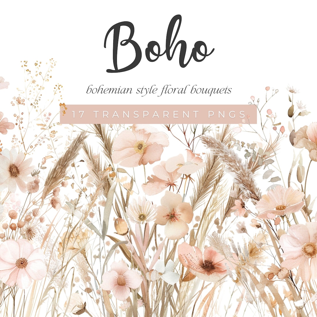 Boho Wildflowers, Bohemian Style Wildflower Bouquets, Wildflower ...