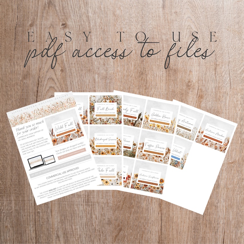 Fall Watercolor Wildflower Collection, Autumn Floral Clipart Bundle ...