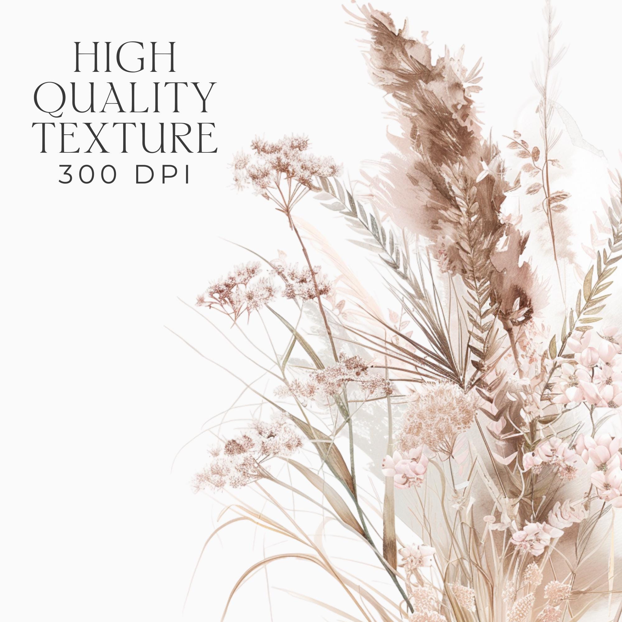 Bohemian Meadow Clip Art, Boho Watercolor Wildflower Bouquets and ...