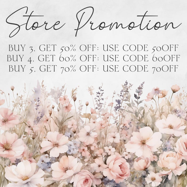 Wildflower Letters and Numbers Clipart, Floral Alphabet Pngs, Botanical ...