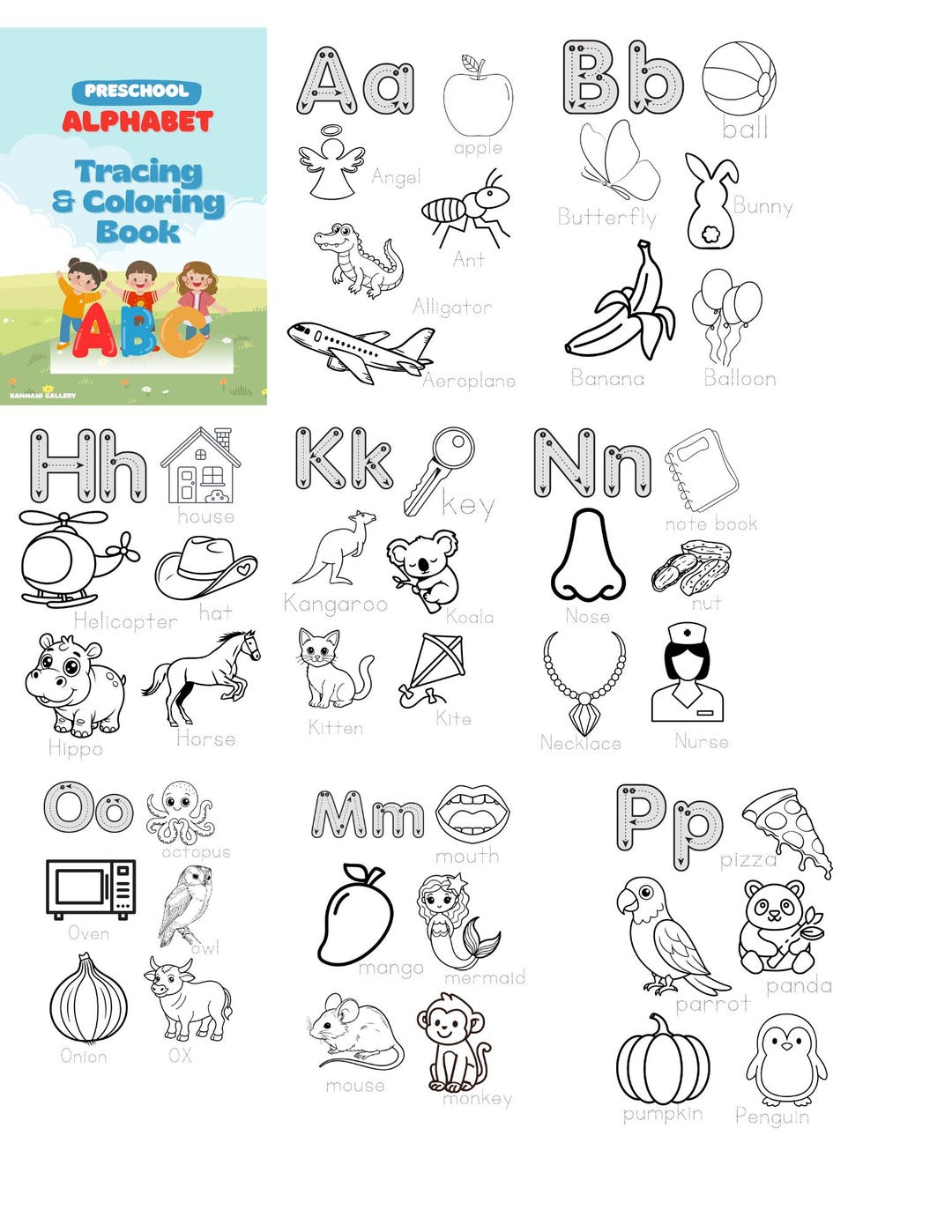 Alphabet Tracing & Coloring Book for Preschool | A-Z Letter Practice ...