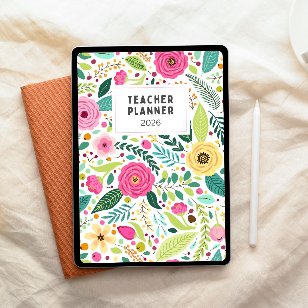 2026 Teacher Planner Printable | Floral Teacher Organizer | Weekly ...