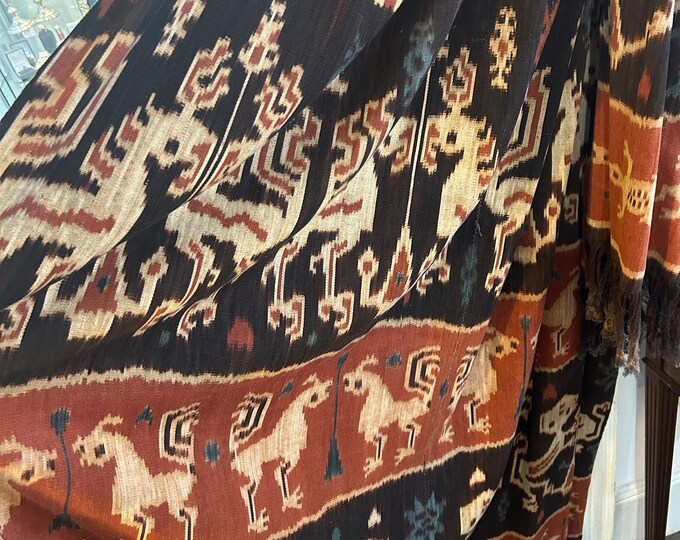 Vintage Authentic Large Handwoven Ikat East Sumba Throw Blanket Wall ...