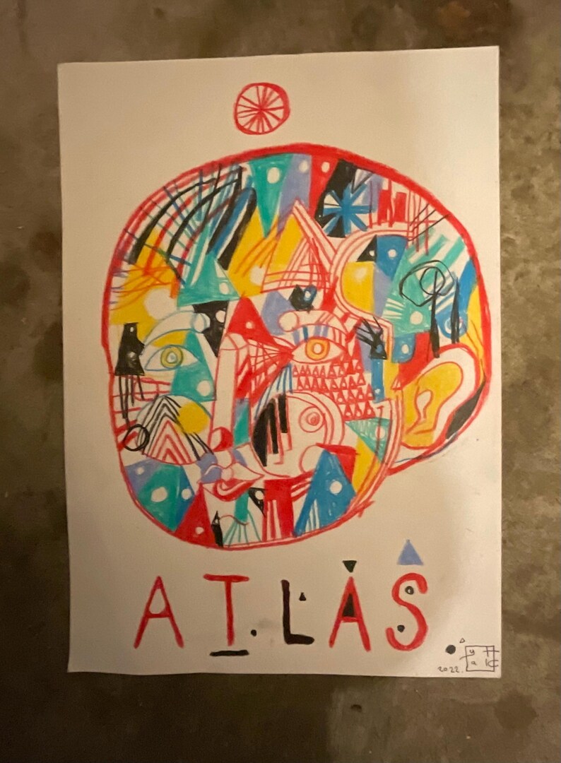 Atlas - Pencil Drawing - Etsy