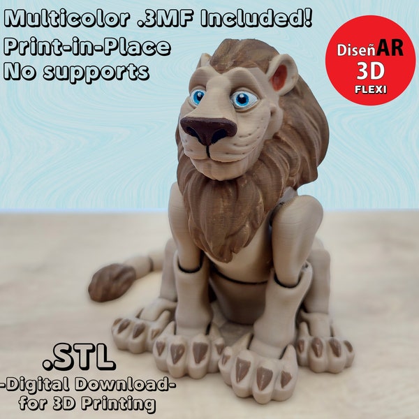 Articulated Lions Stl - Etsy