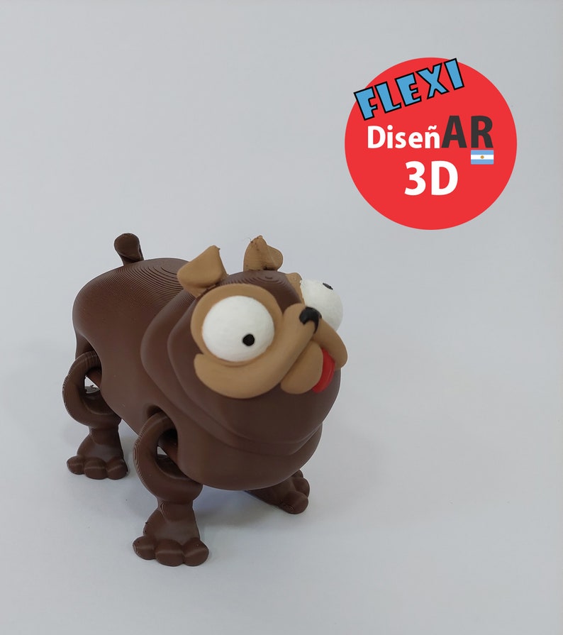 Pug STL File for 3d Printing, Articulated PUG Figure, 3mf Included - Etsy