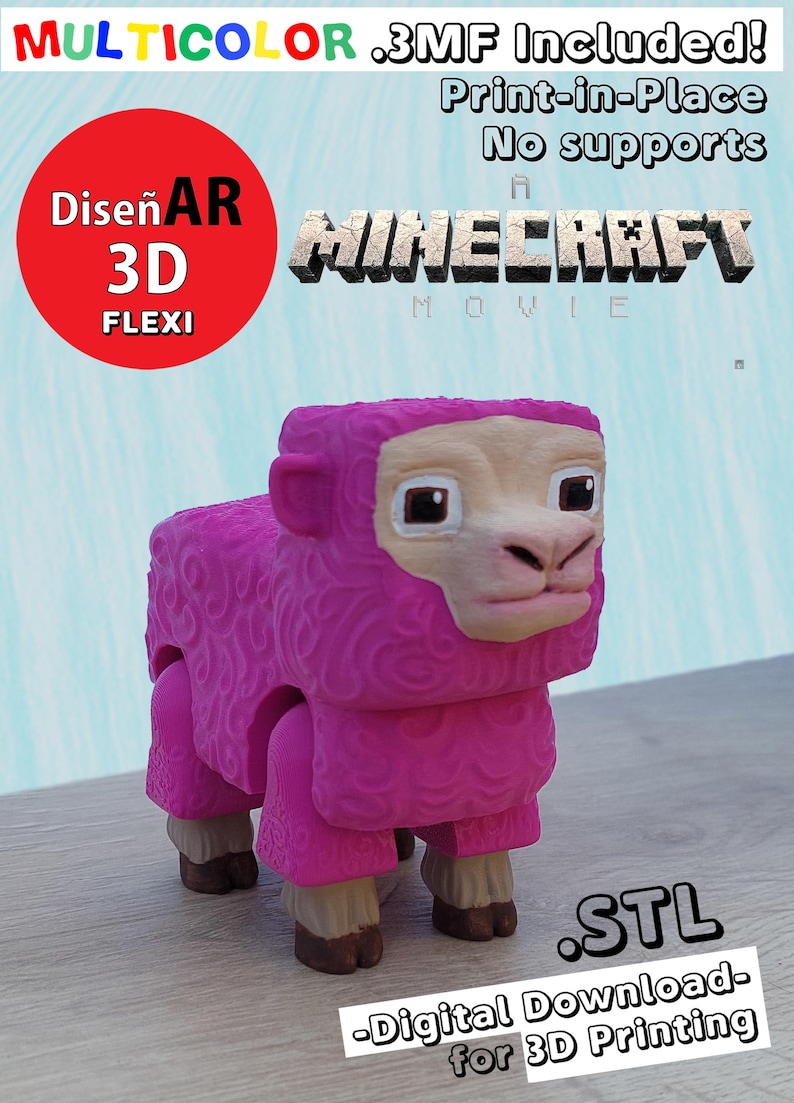 Minecraft Sheep - STL File for 3D Printing - Etsy