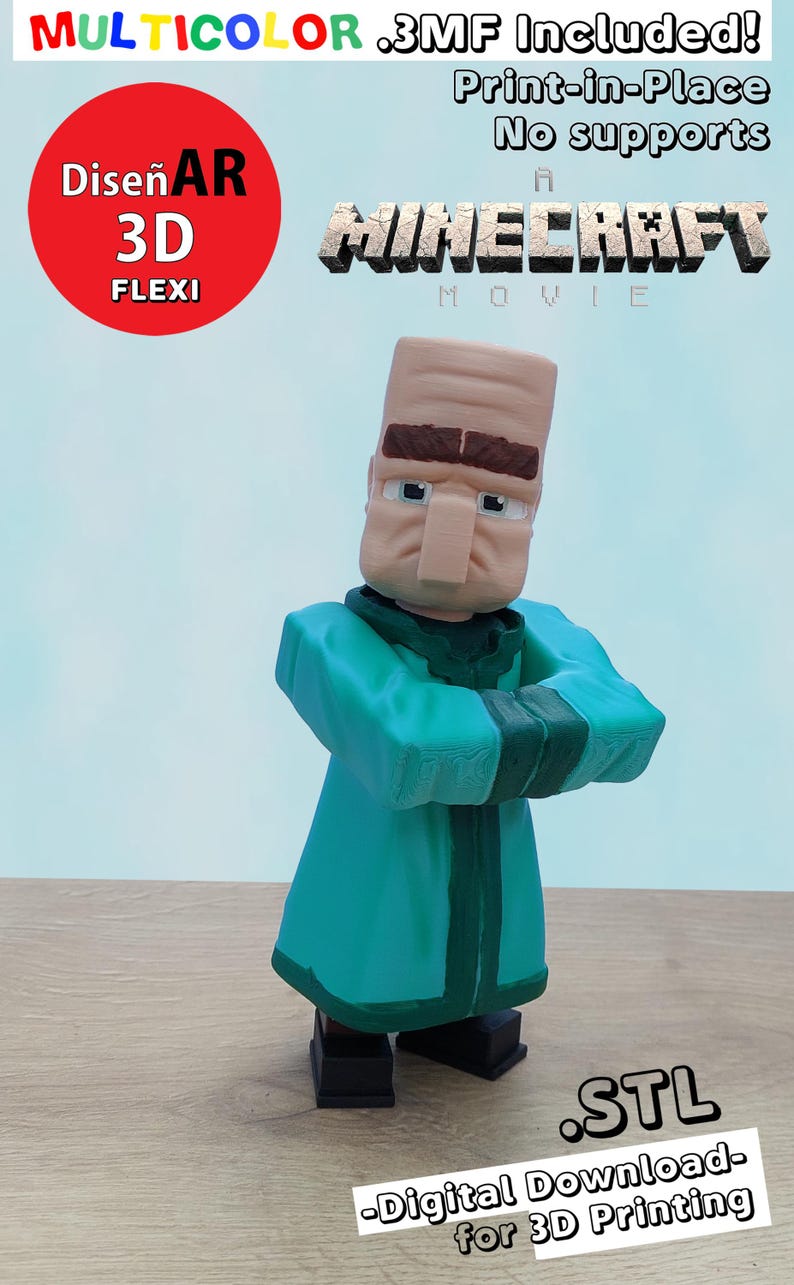 Villager - Minecraft Movie - STL File for 3D Printing - Etsy