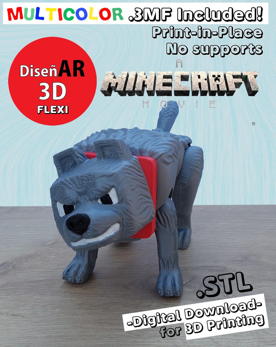Dennis From Minecraft - STL File for 3D Printing - Etsy