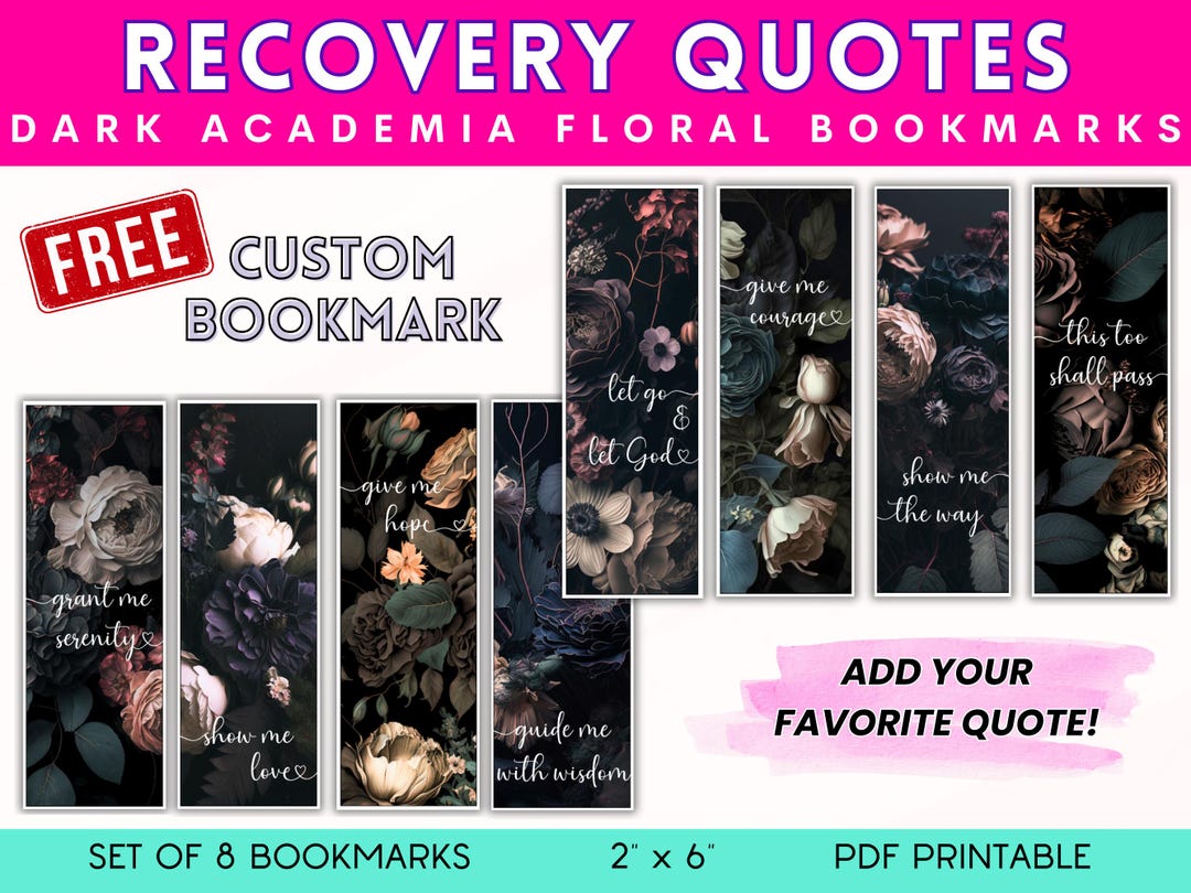 Sobriety Bookmark Narcotics Anonymous Twelve Steps Gifts Digital ...