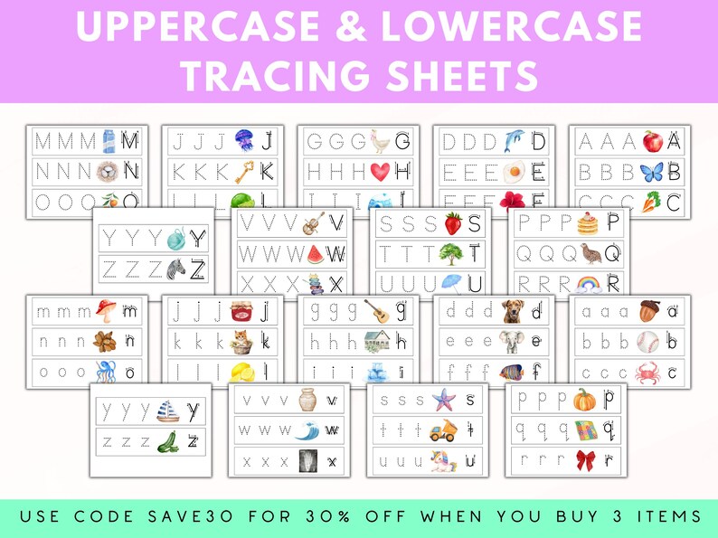 Left-handed Handwriting Practice Letter Tracing Pages A-Z Worksheets ...