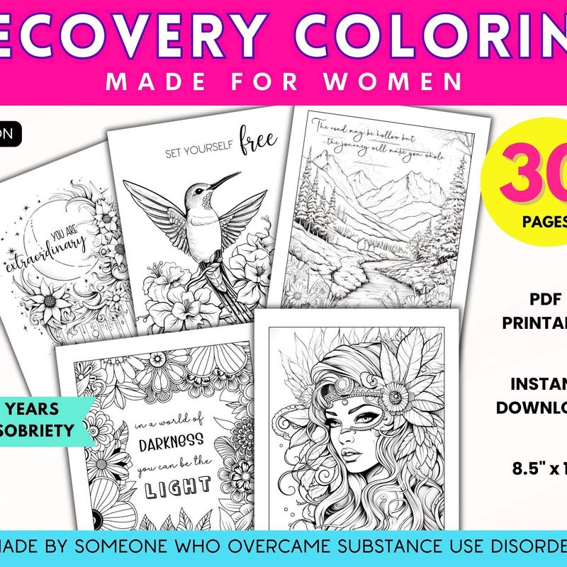 Recovery Coloring Pages - Etsy