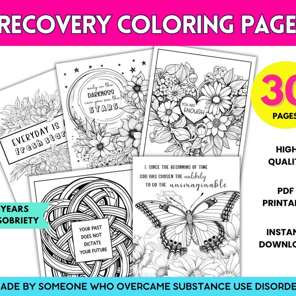 Recovery Coloring Pages - Etsy