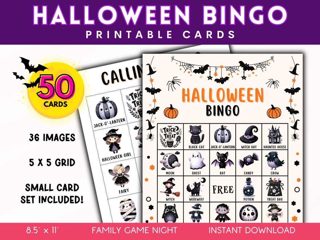 Halloween Bingo Halloween Games Halloween Party Ideas Printable Bingo ...
