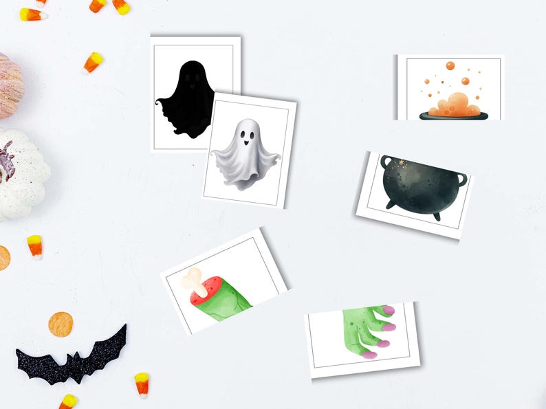 Halloween Matching Card Game Printable Educational Classroom Party ...