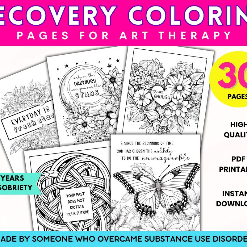 Recovery Coloring Pages - Etsy