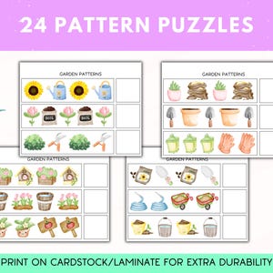Garden Patterns, Preschool Worksheets, Printable Activity, Cut and ...