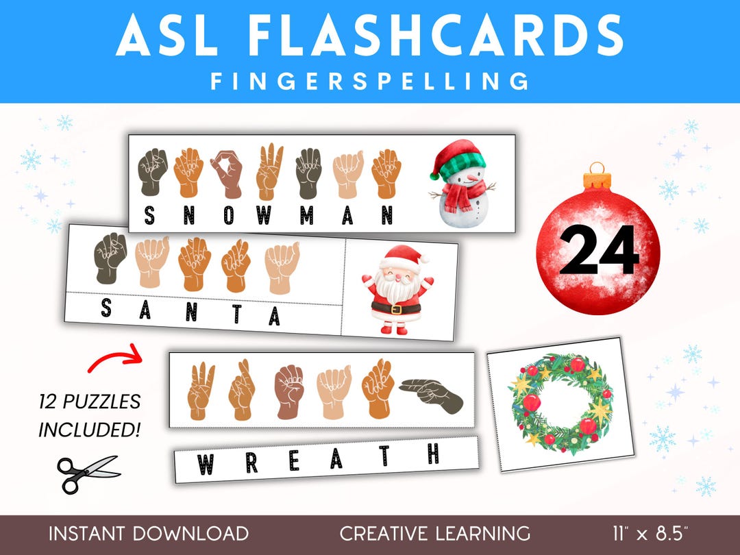 ASL Flashcards for Beginners, Deaf Education, Speech Therapy Tool ...
