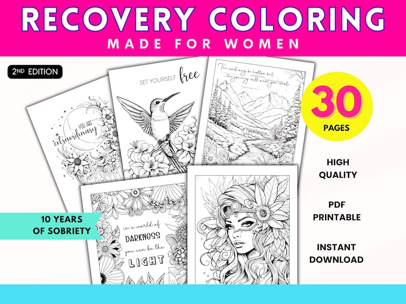 One Day at a Time Coloring Pages, Sobriety Recovery Coloring Sheet ...