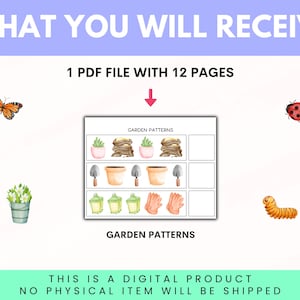 Garden Patterns, Preschool Worksheets, Printable Activity, Cut and ...