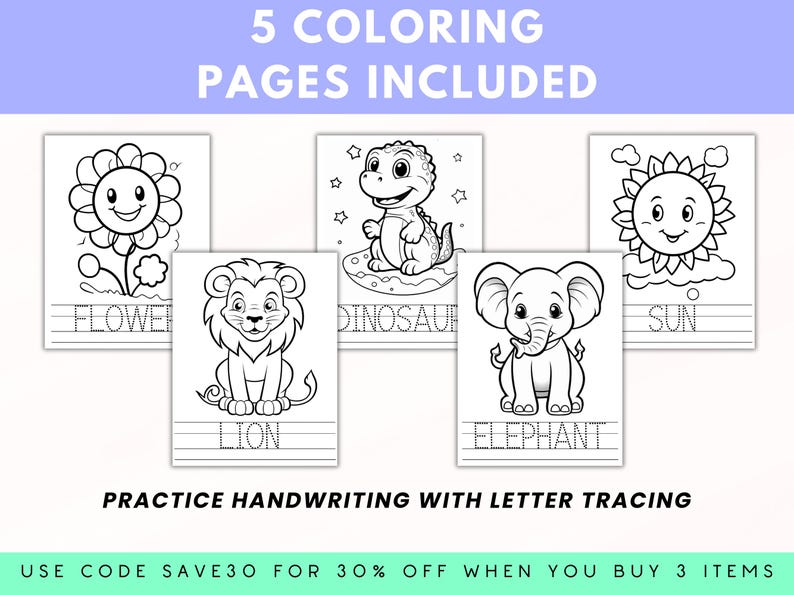 Alphabet Coloring Pages for Toddler, Tracing Worksheets, Uppercase ...