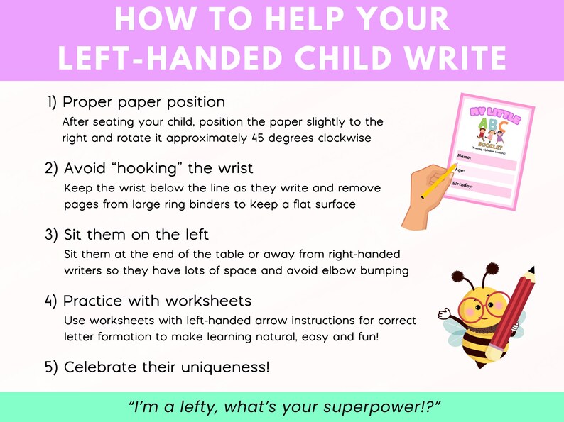 Letter Tracing Cards for Left-handed Kids, Printable Alphabet ...