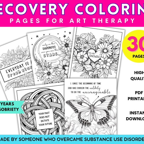 Sobriety Quotes Coloring Pages - Etsy