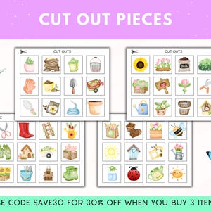 Garden Patterns, Preschool Worksheets, Printable Activity, Cut and ...