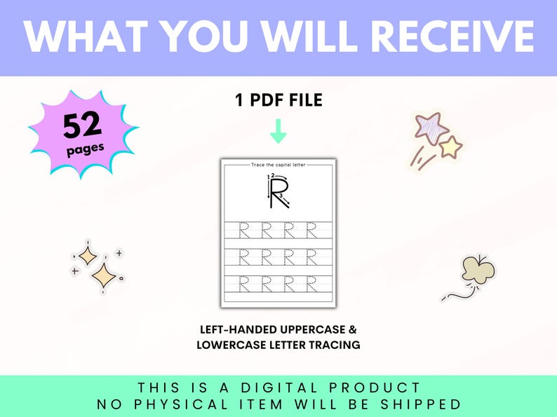 Worksheets for Kids Tracing A-z, Handwriting Practice Sheets, Left ...