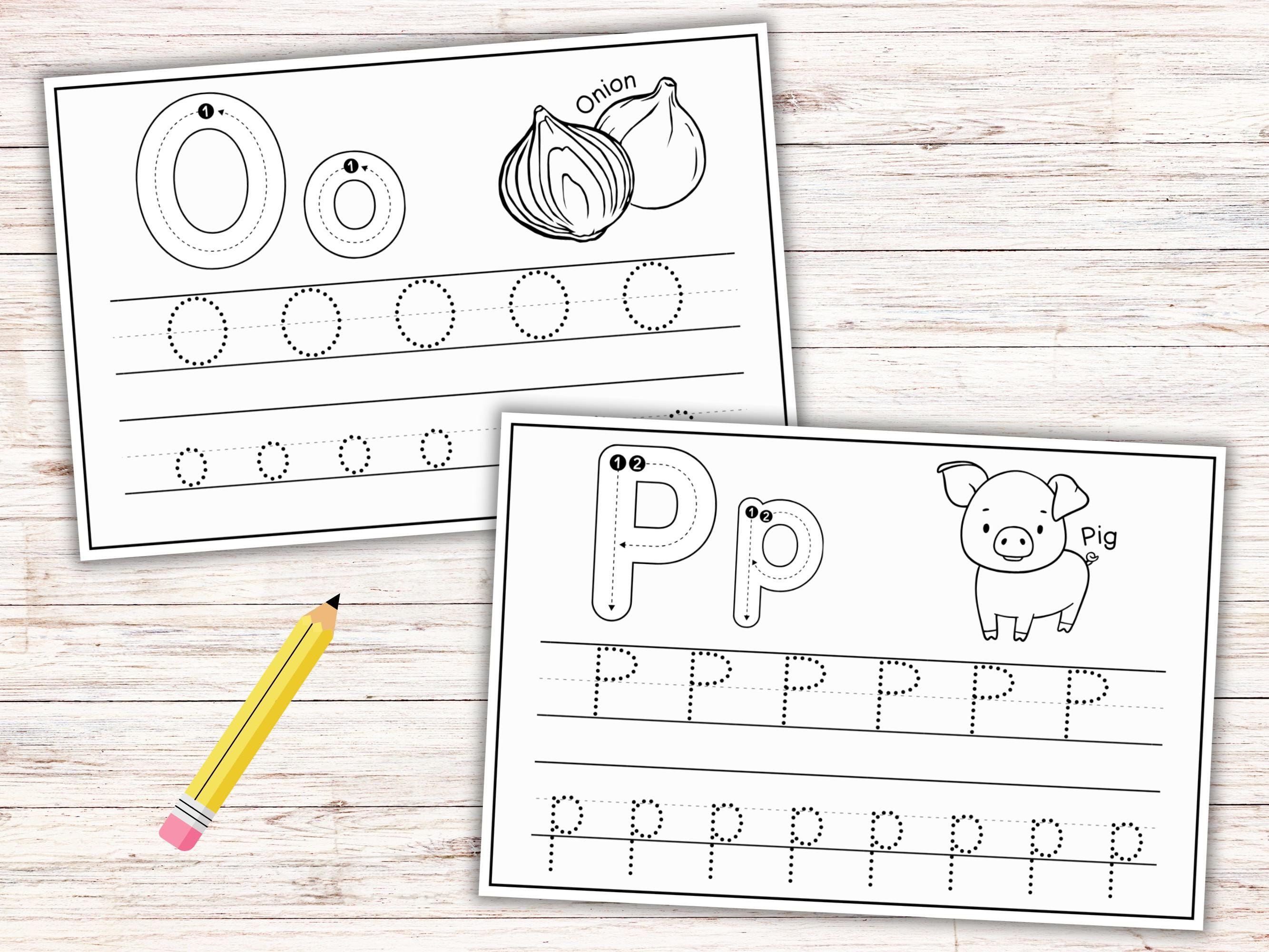 ABC Tracing Cards for Kids, Preschool Letter Recognition, Printable ...