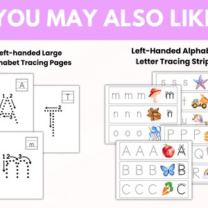 Letter Tracing Cards for Left-handed Kids, Printable Alphabet ...