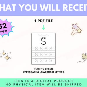 Handwriting Practice Sheets for Kids, Alphabet Tracing Workbook ...