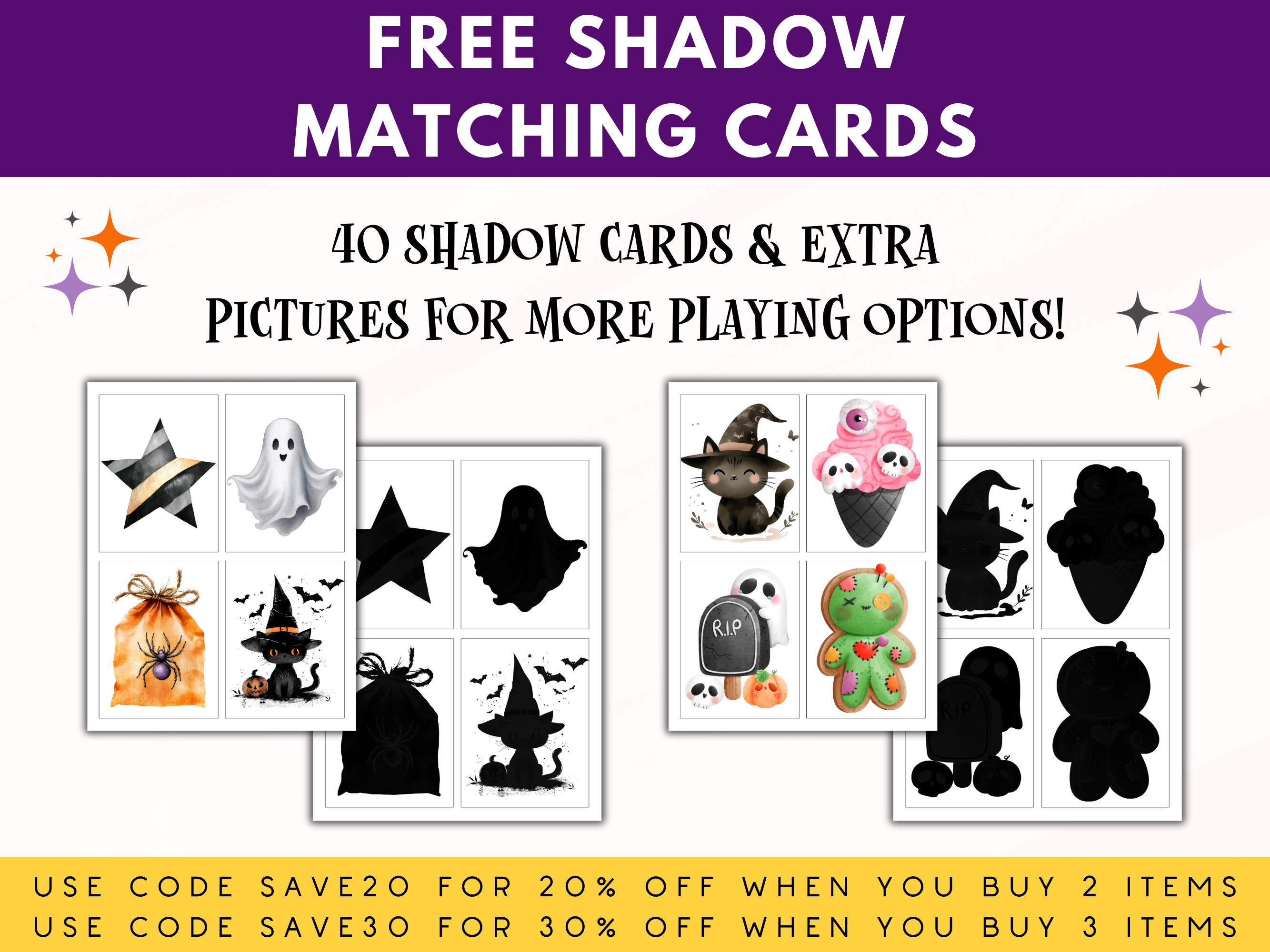 Halloween Matching Card Game Printable Educational Classroom Party ...